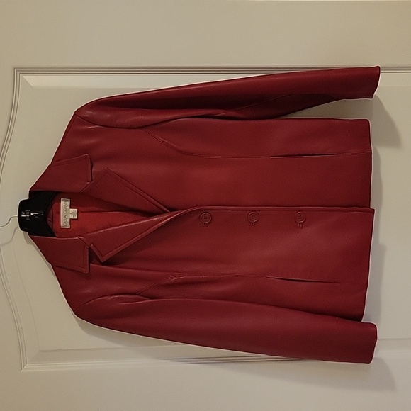 Casual Corner | Jackets & Coats | Vintage Casual Corner Dark Red ...